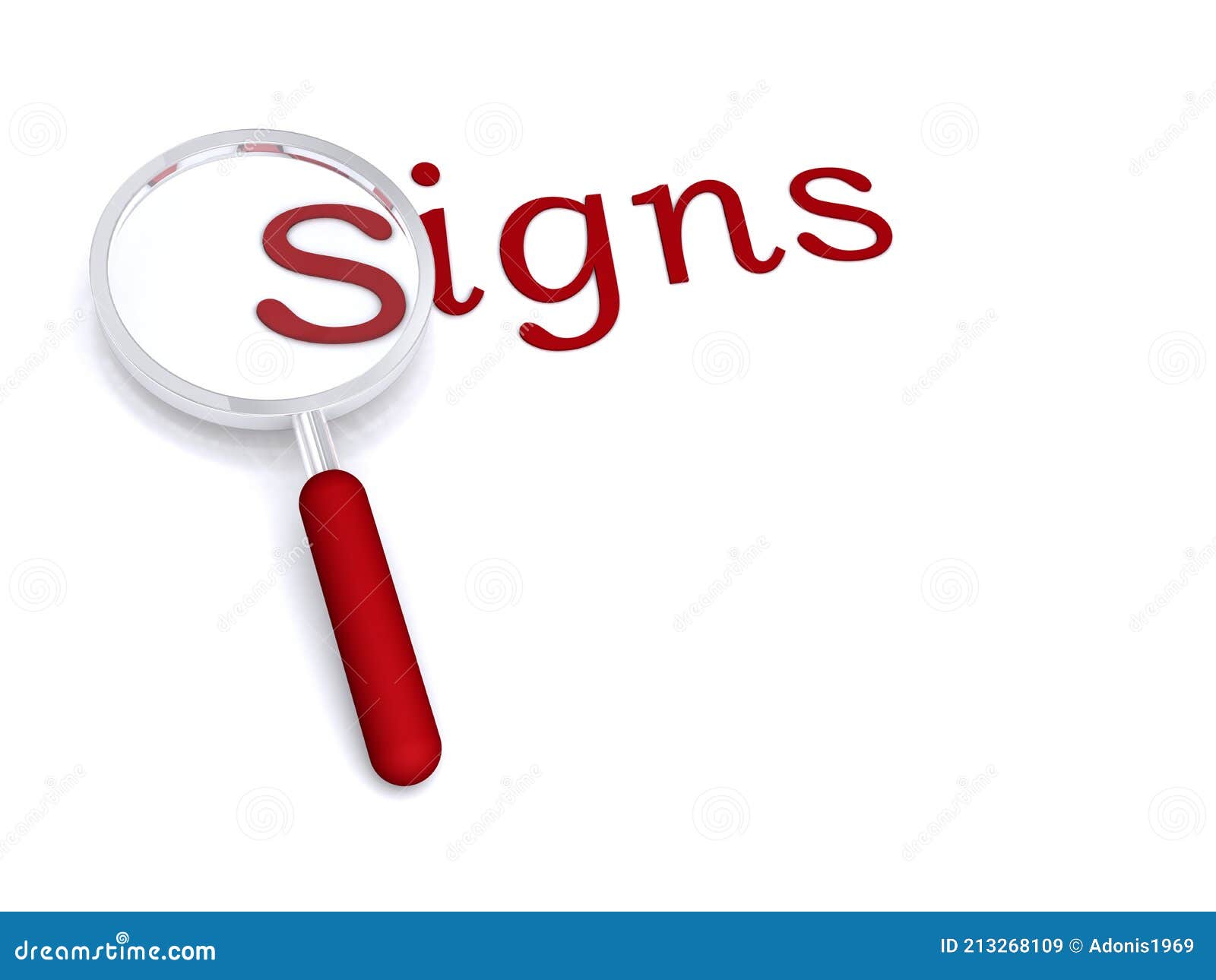 Signs with Magnifying Glass Stock Illustration - Illustration of empty ...