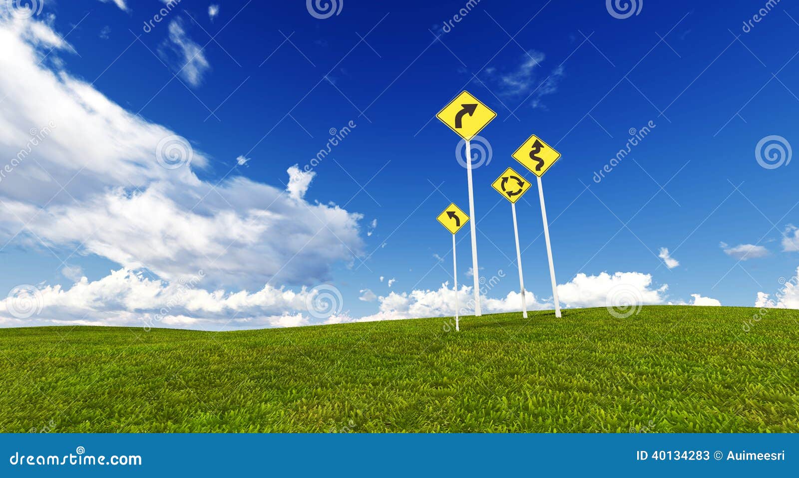 Signs in a meadow stock image. Image of school, choice - 40134283