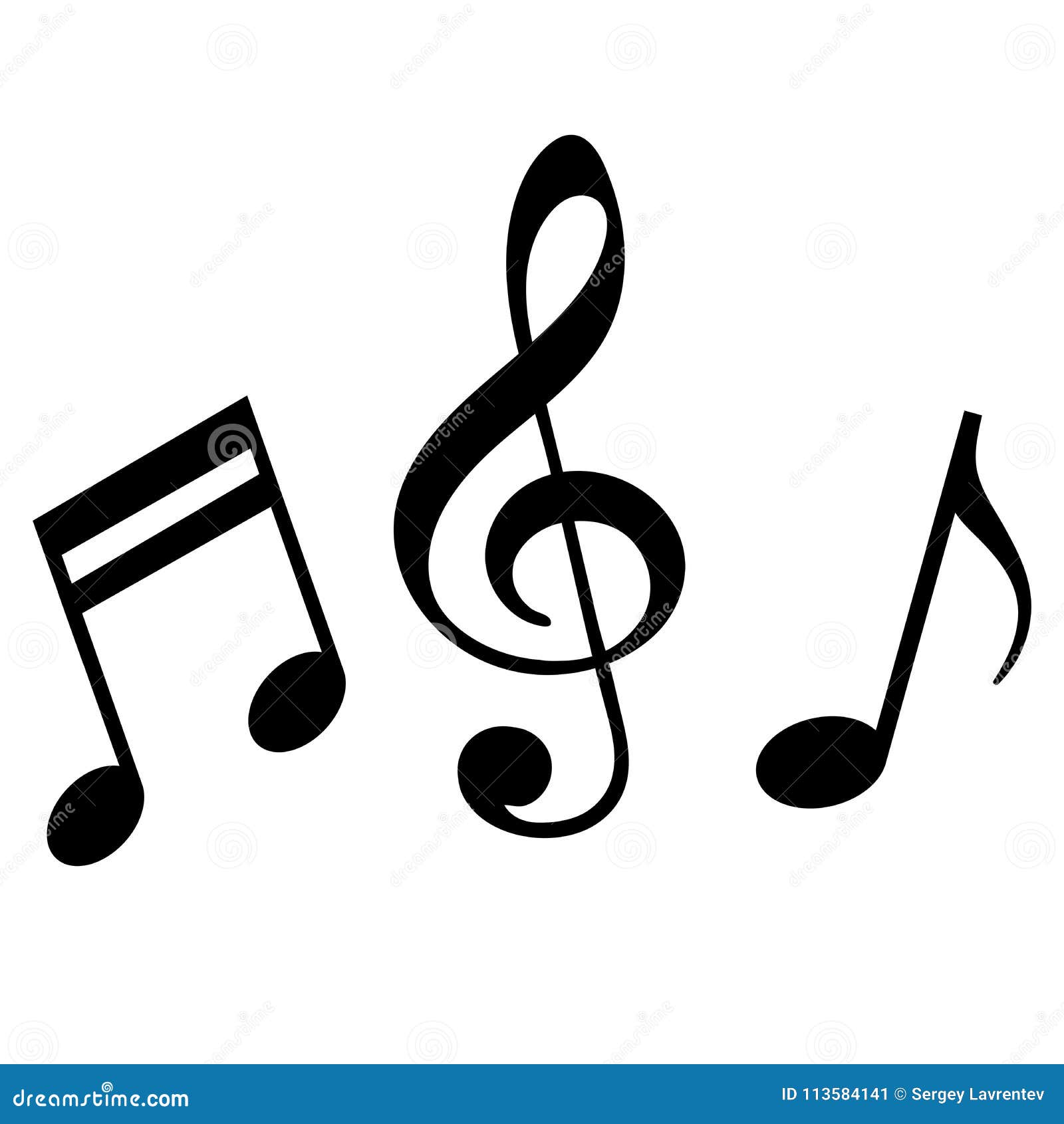 Signs of a Musical Notation Stock Vector - Illustration of abstract ...