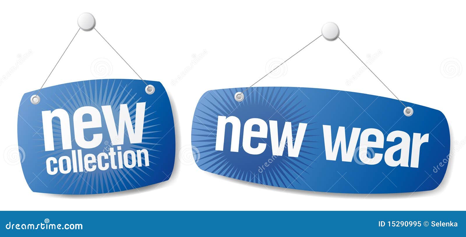 Signs for new collection stock vector. Illustration of clothes - 15290995