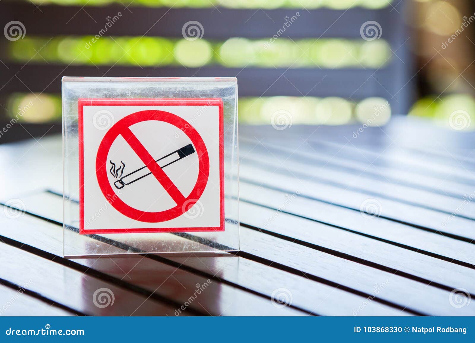Signs of No Smoking on the Table Stock Photo - Image of rule, narcotic ...