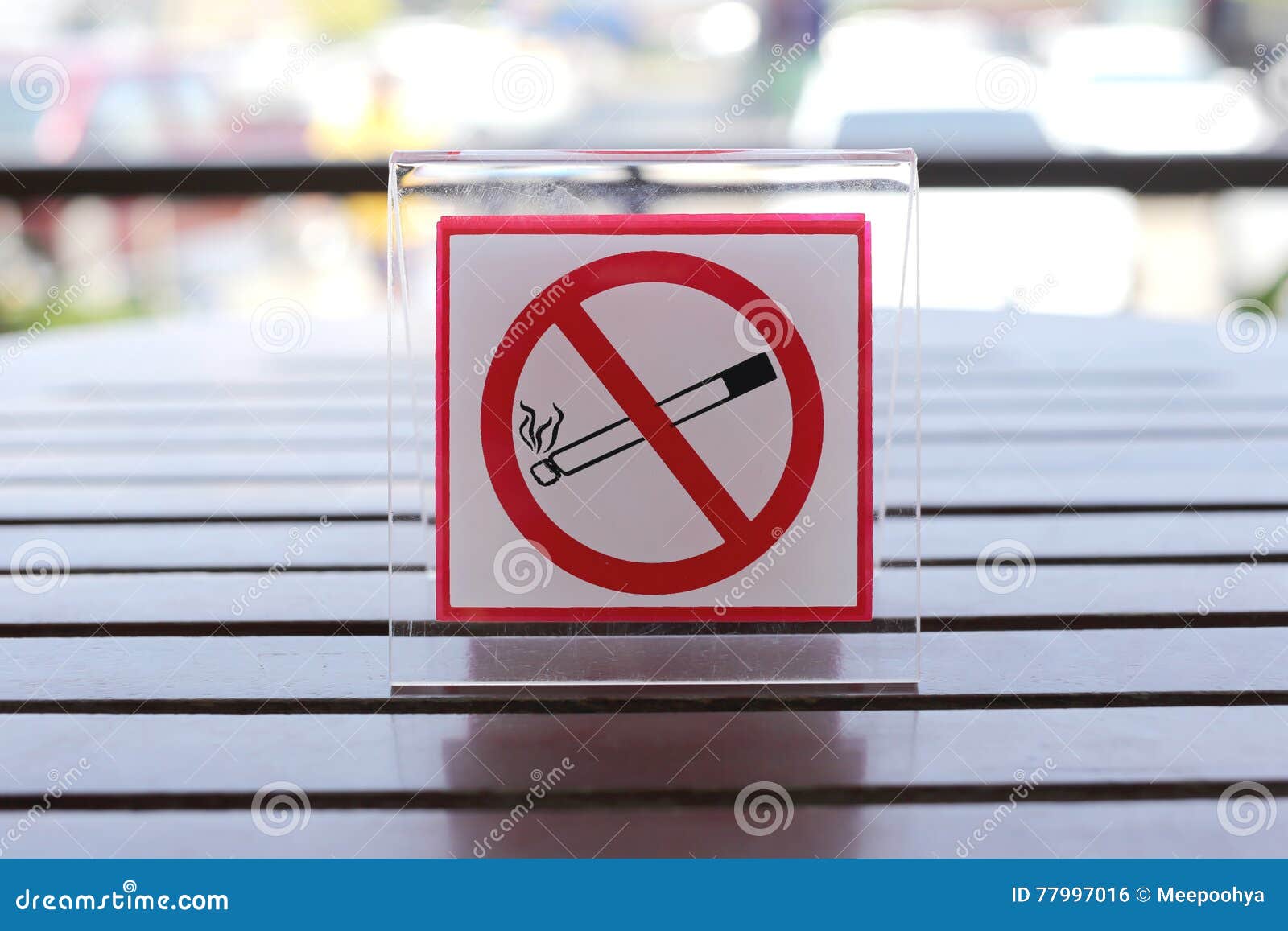 Signs of No Smoking on the Table. Stock Photo - Image of pernicious ...
