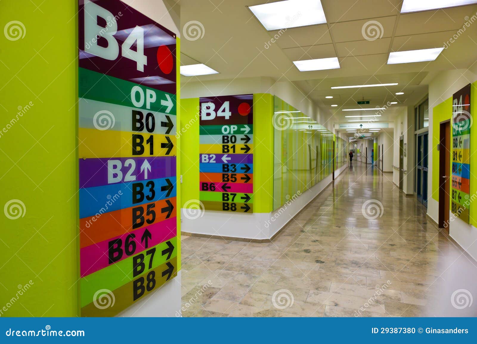 Signs for Orientation in a Clinic Stock Photo - Image of roof, clinics ...