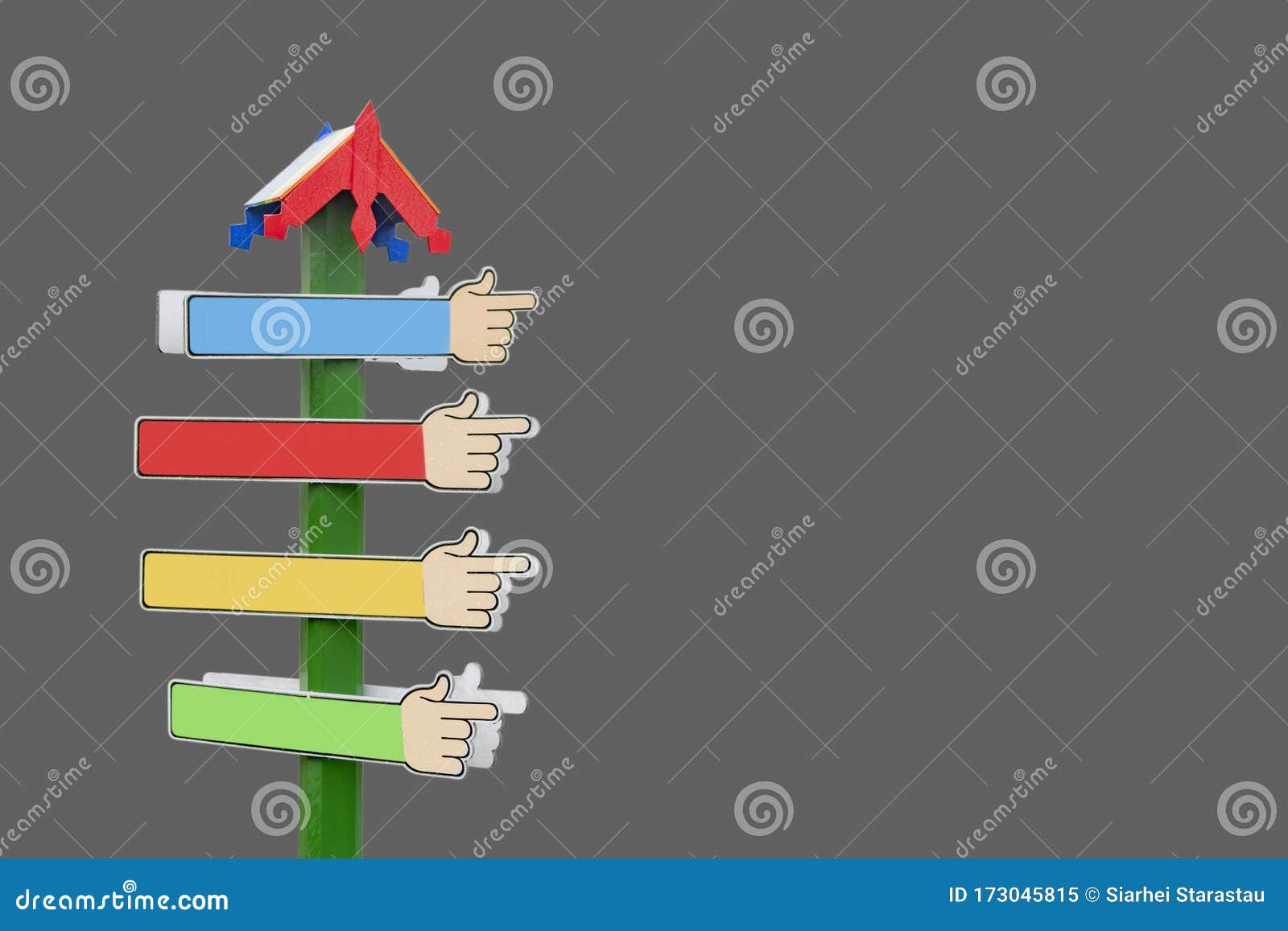 Signs of Pointers in Different Directions in the Form of a Hand Stock ...