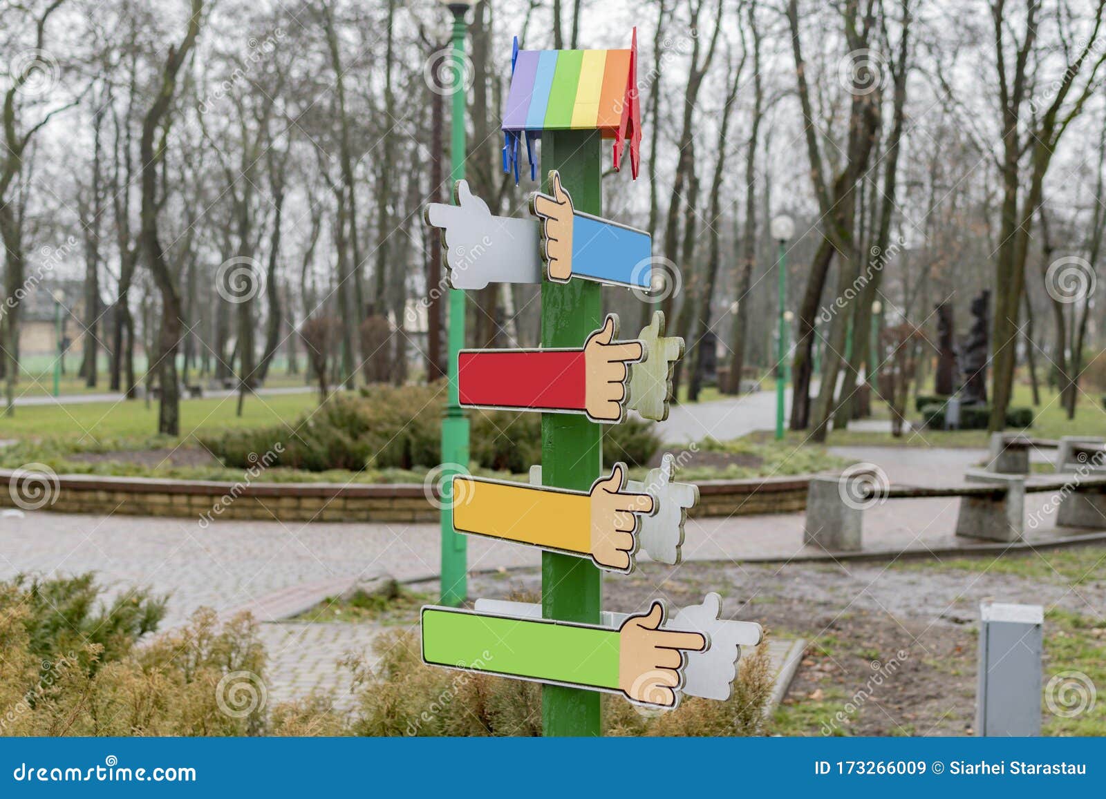 Signs of Pointers in Different Directions in the Form of a Hand Stock ...