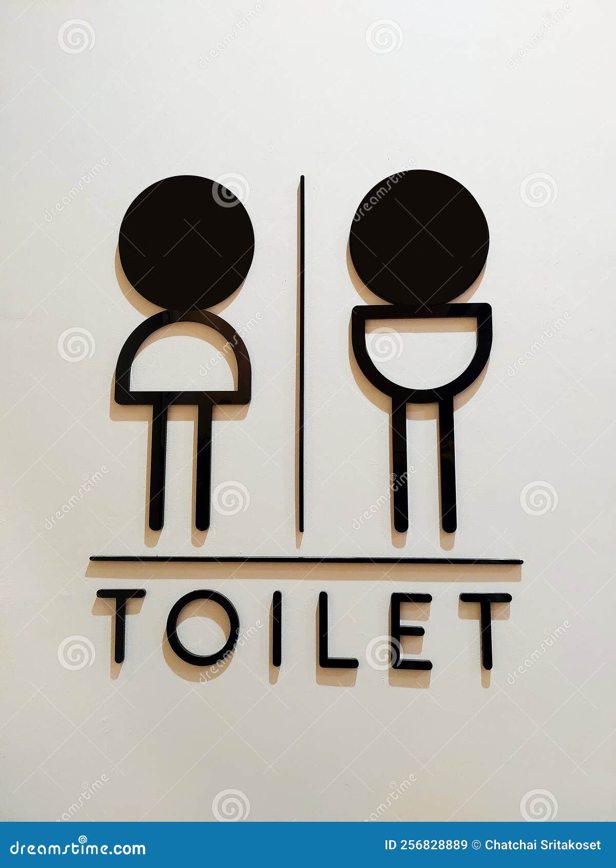 Signs Pointing the Way To the Restroom Stock Image - Image of contrast ...