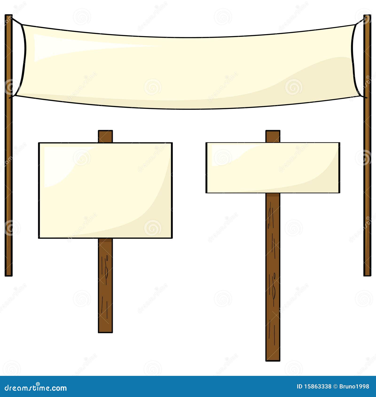 Signs and posts stock vector. Illustration of cartoon - 15863338