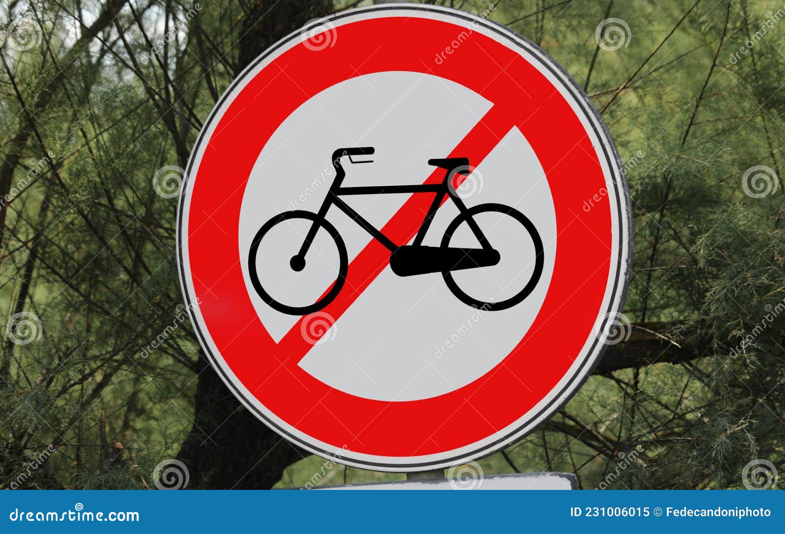 Signs Prohibiting the Circulation of Bicycles Stock Image - Image of ...
