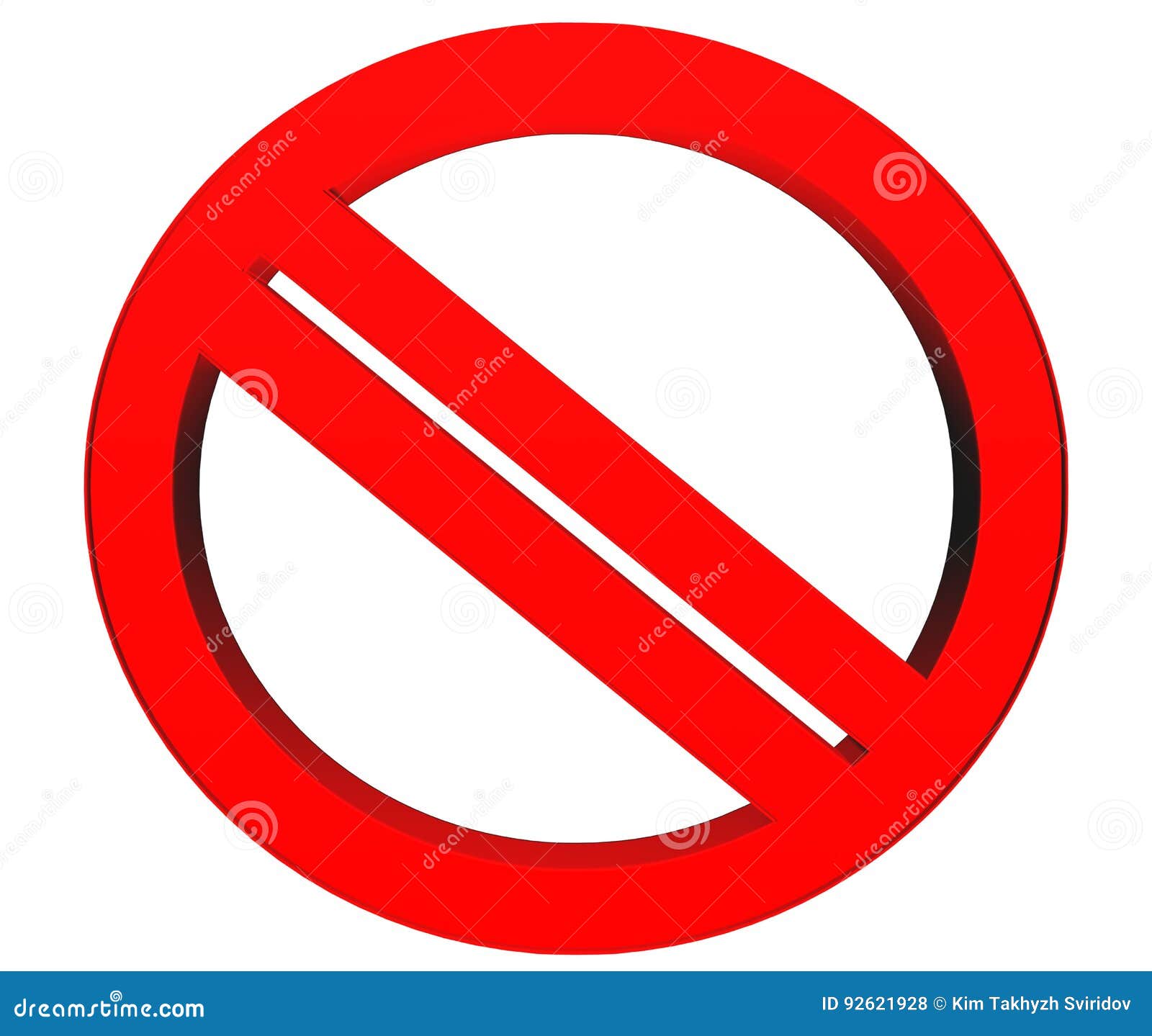 Signs of Prohibition Symbols on White Background Stock Illustration ...