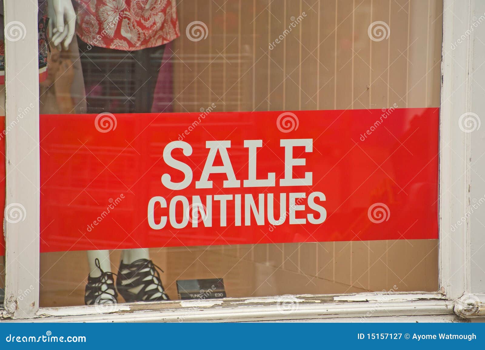 Signs Of Recession; Sale Continues. Stock Image - Image of price ...