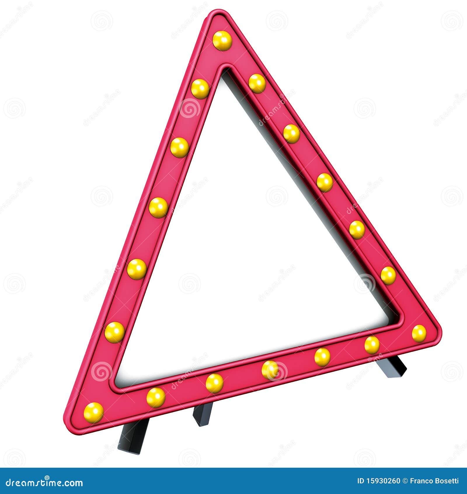 Signs with Red Triangle Blank Stock Illustration - Illustration of ...