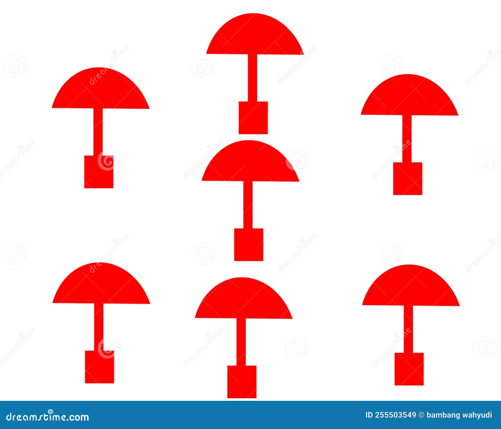 The Signs of Red Umbrella for Safety Background Stock Illustration ...