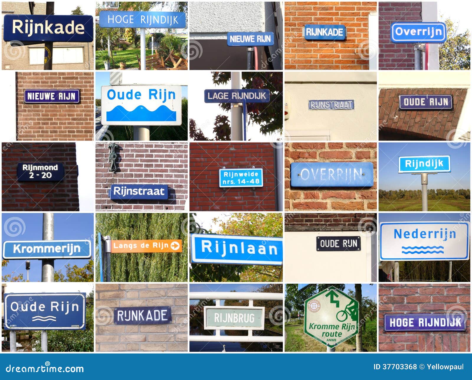 Signs Relating To River Rhine Stock Photo - Image of blue, road: 37703368