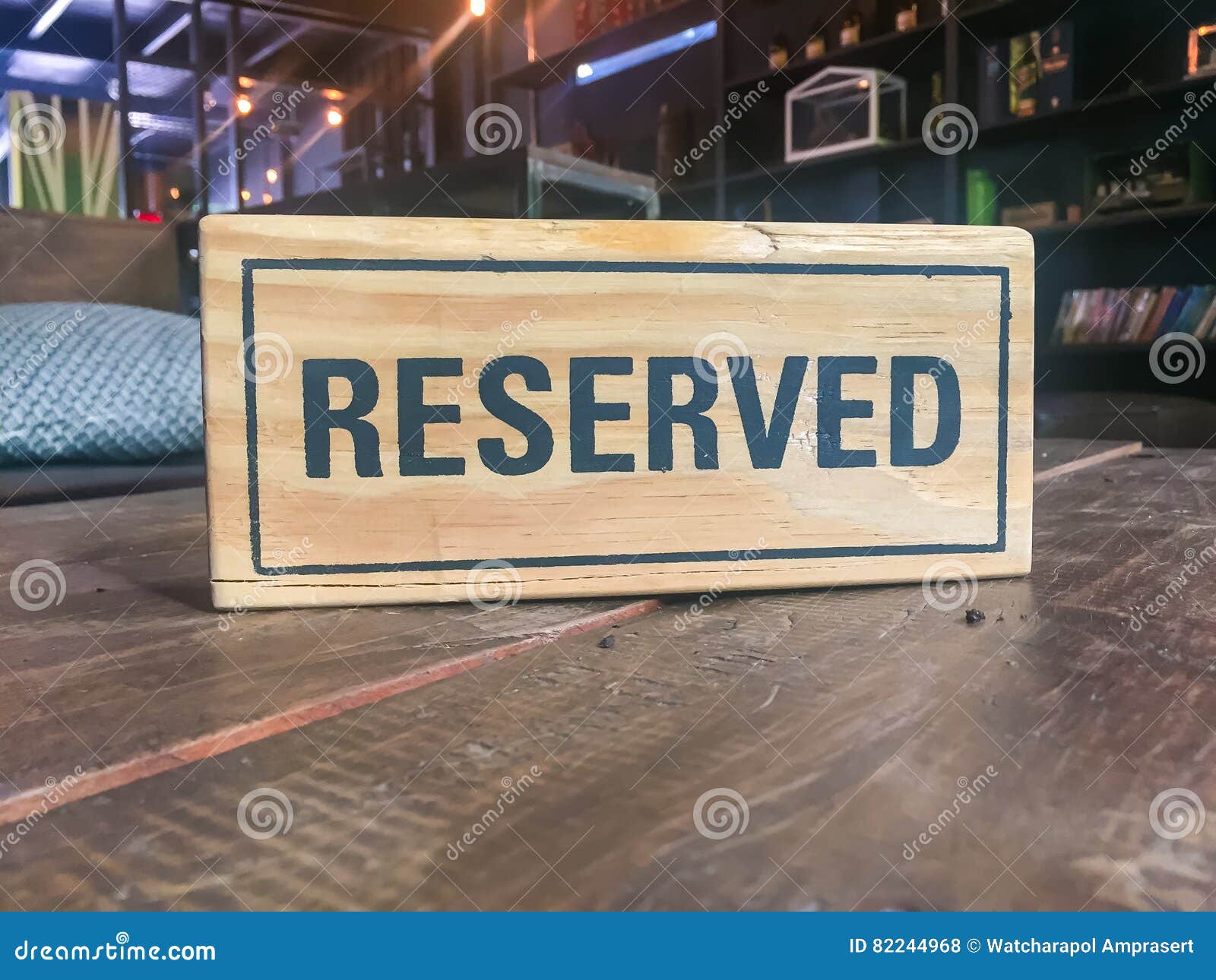 Signs Reservation on the Table. Stock Photo - Image of announcement ...