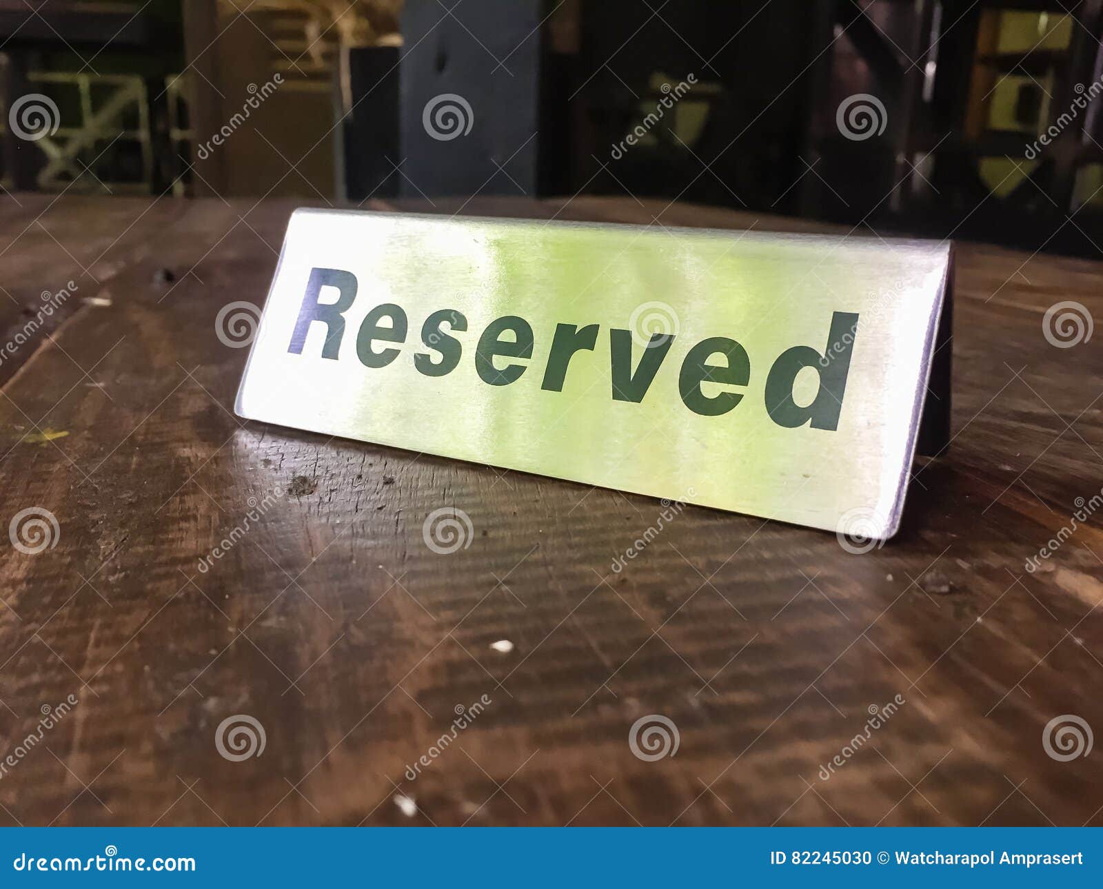 Signs Reservation on the Table. Stock Photo - Image of party ...