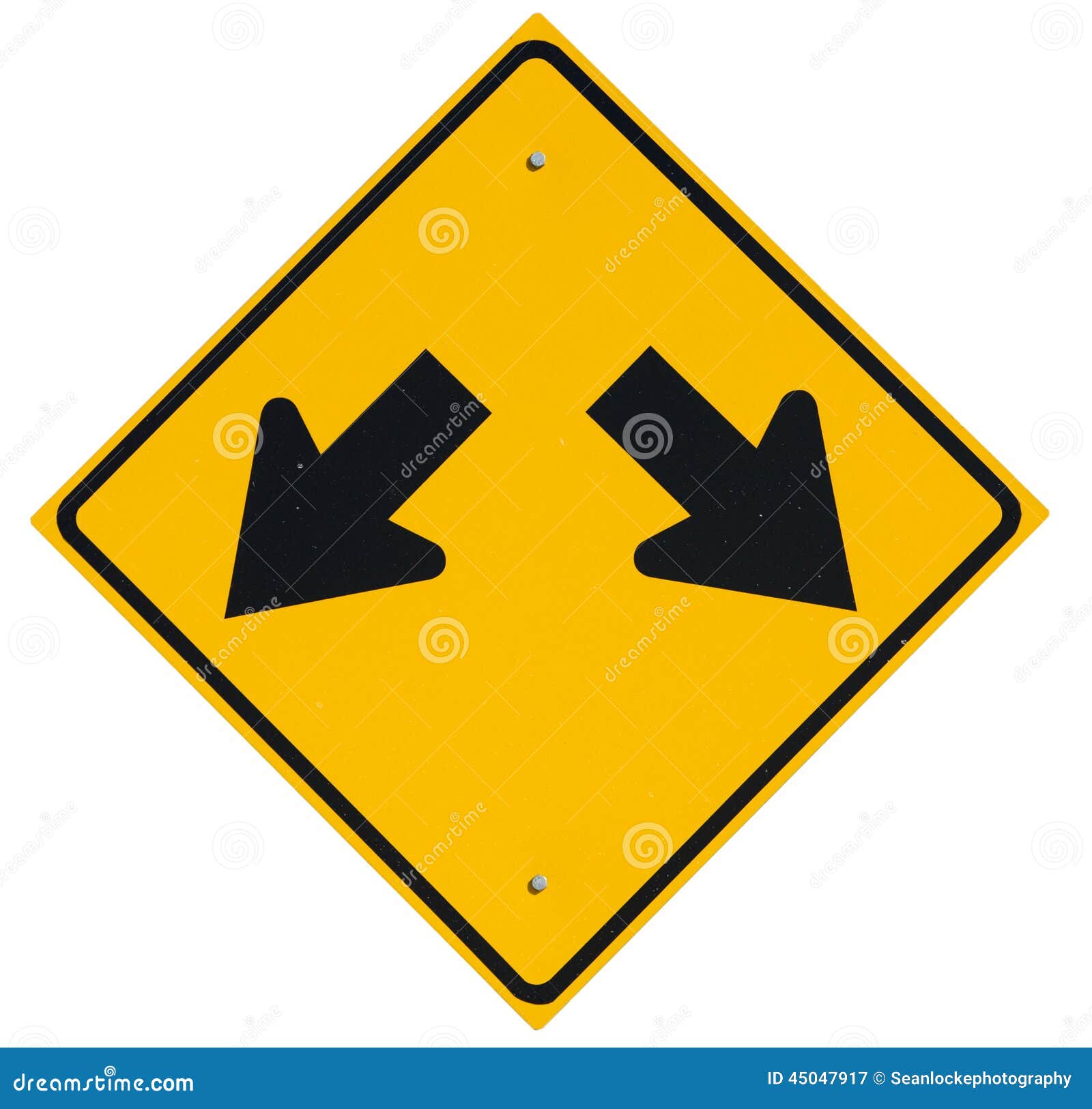 Signs: Road Splits Ahead stock image. Image of divide - 45047917
