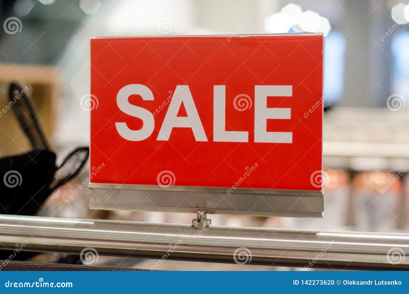 Signs of sale in the store stock photo. Image of store - 142273620
