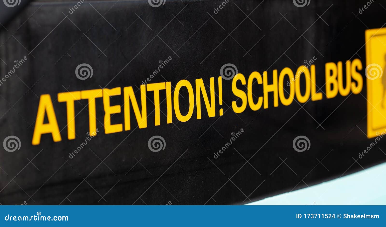 Signs on a School Bus for Kids Safety Stock Photo - Image of kids ...