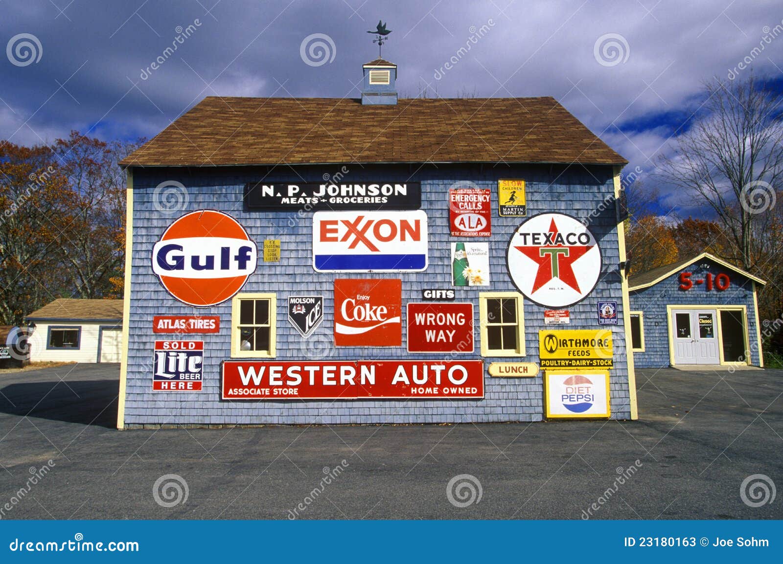 Signs on Side of Gas and Service Station Editorial Stock Photo - Image ...