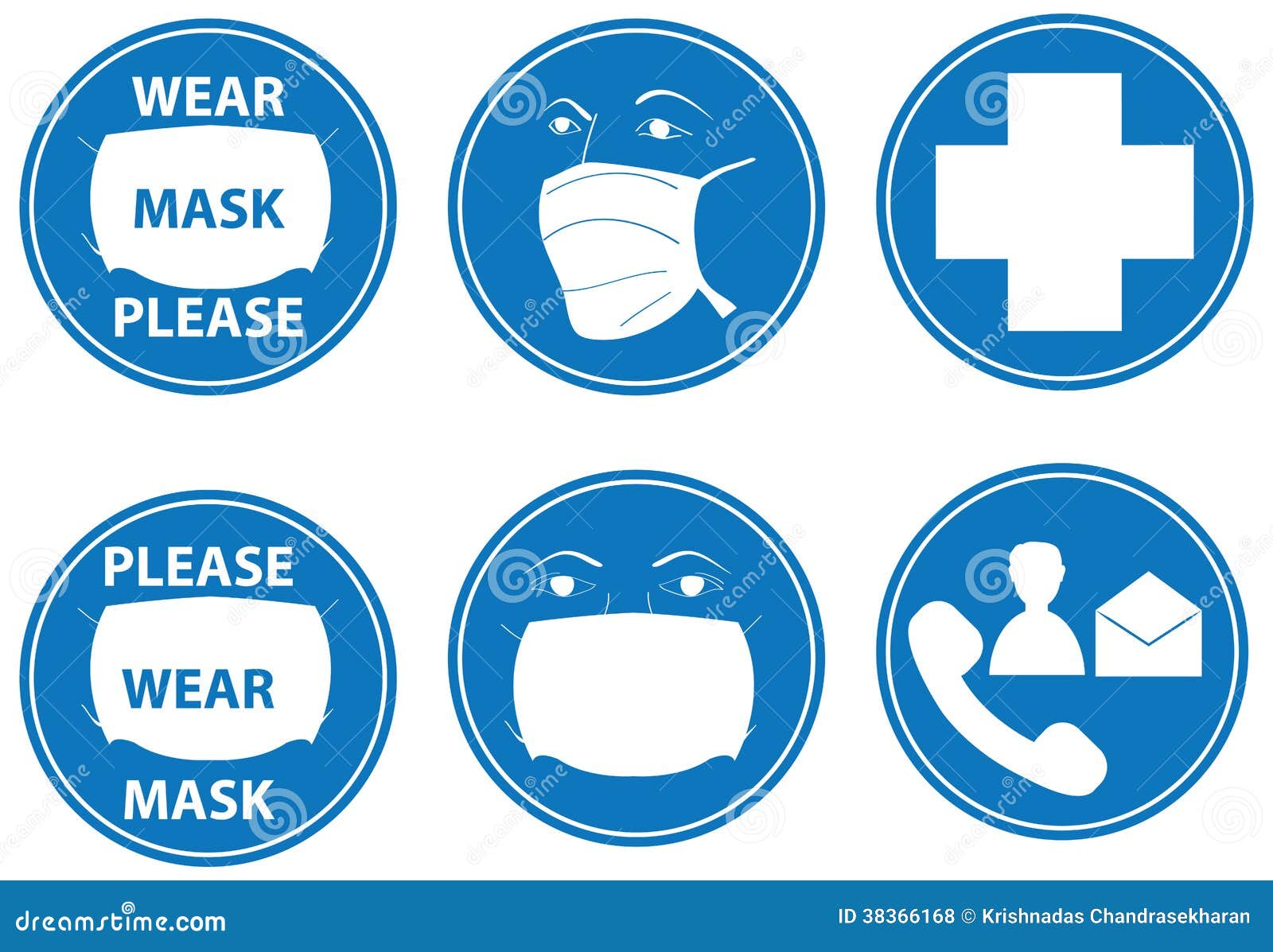 Signs of Surgical or Hospital Mask Stock Vector - Illustration of phone ...