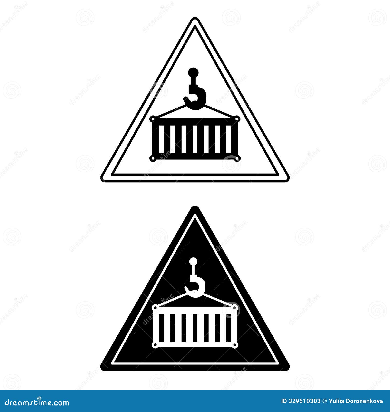 Suspended Load Warning Sign, Vector Illustration, Isolate On White ...