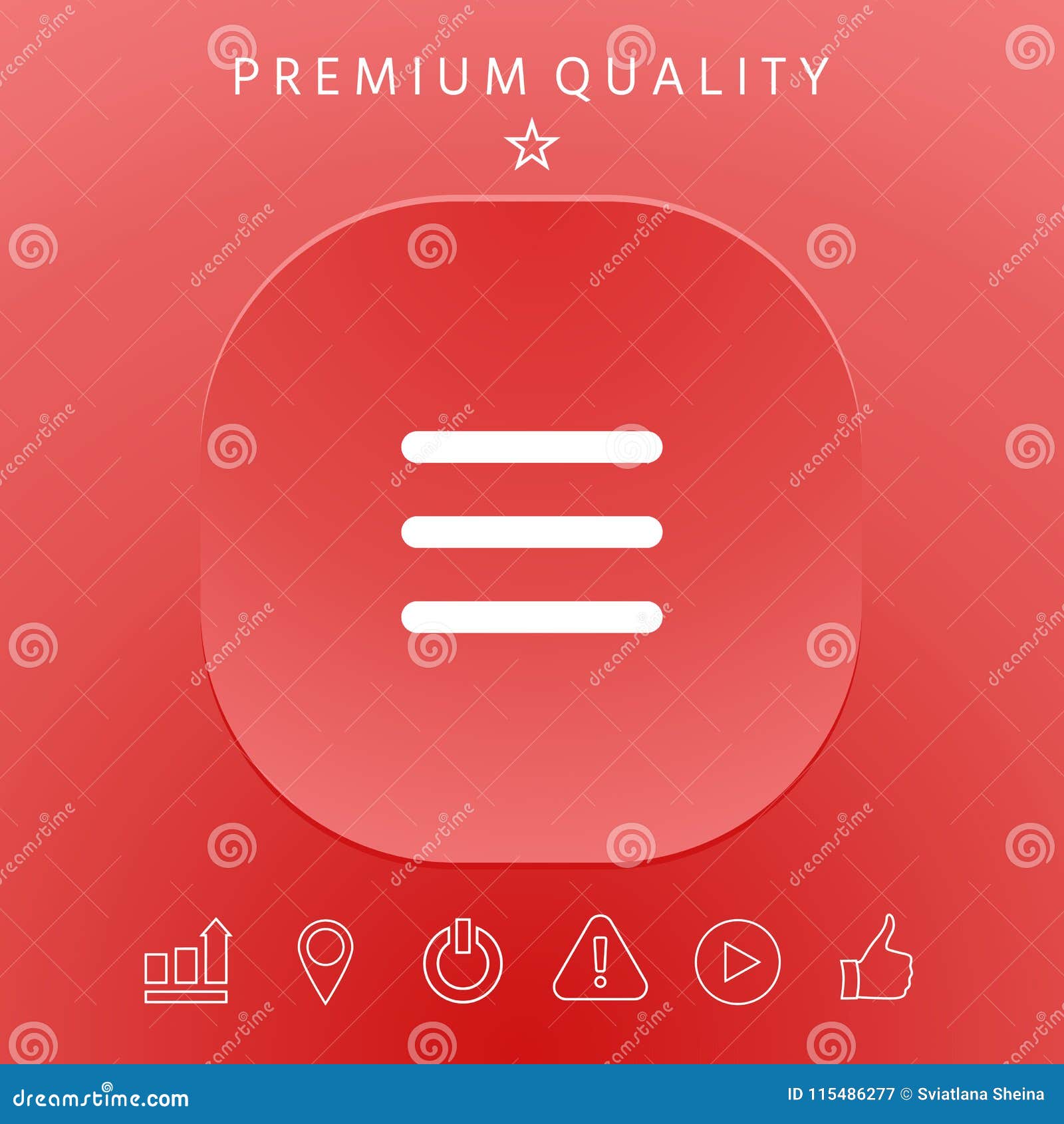 Menu Icon symbol stock vector. Illustration of simple - 115486277
