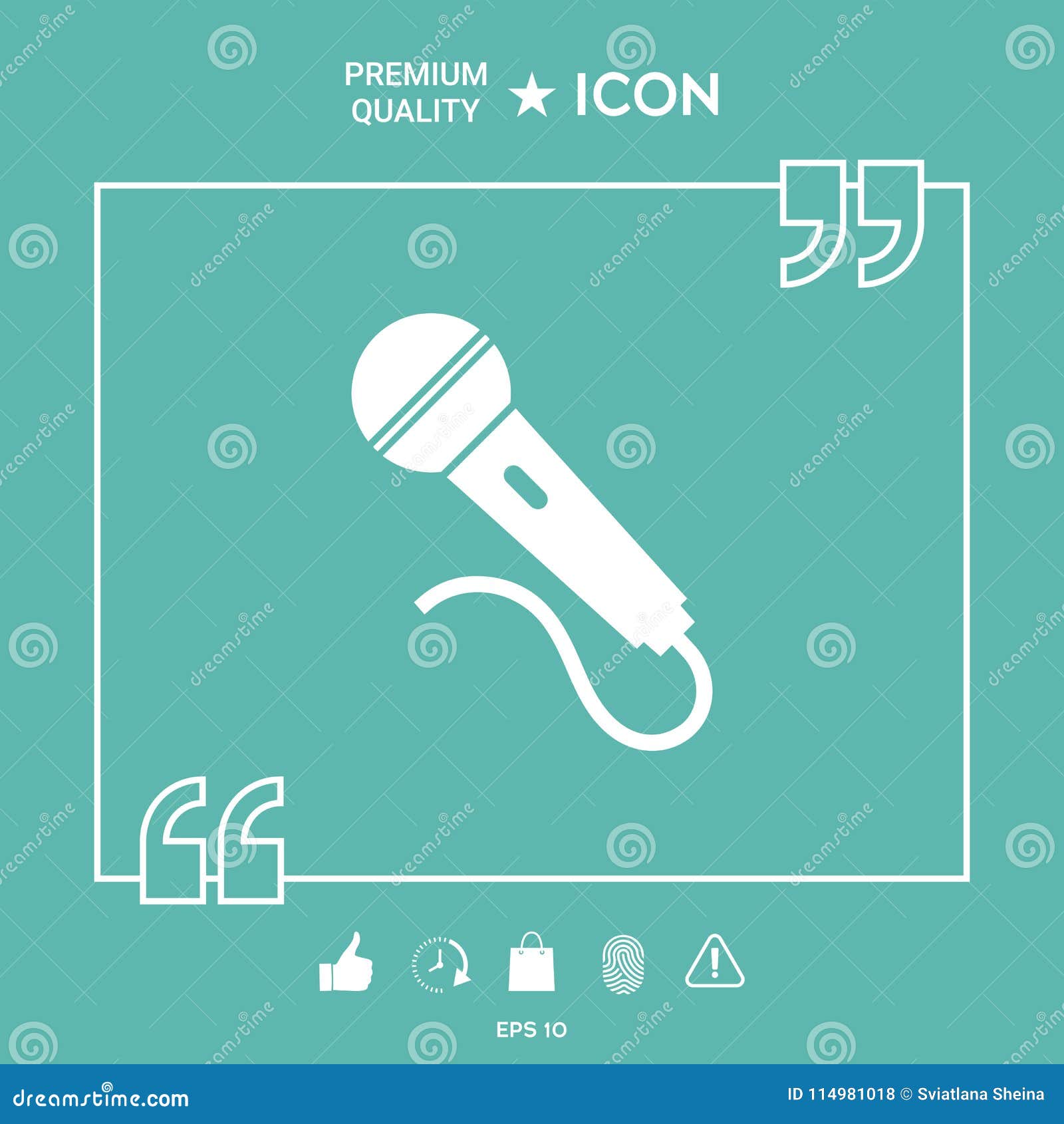 Microphone symbol icon stock vector. Illustration of isolated - 114981018