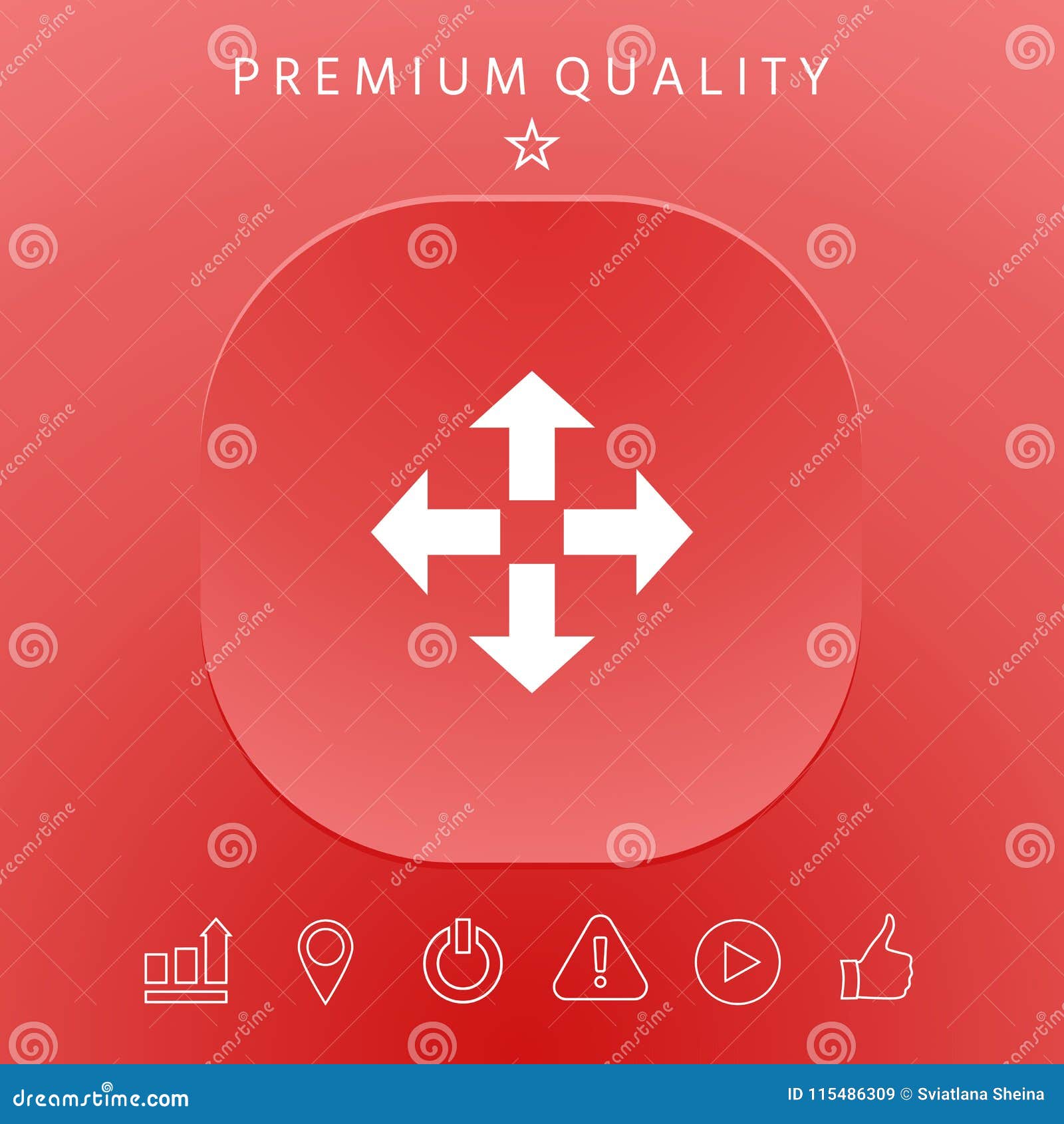 Move icon symbol stock vector. Illustration of icon - 115486309