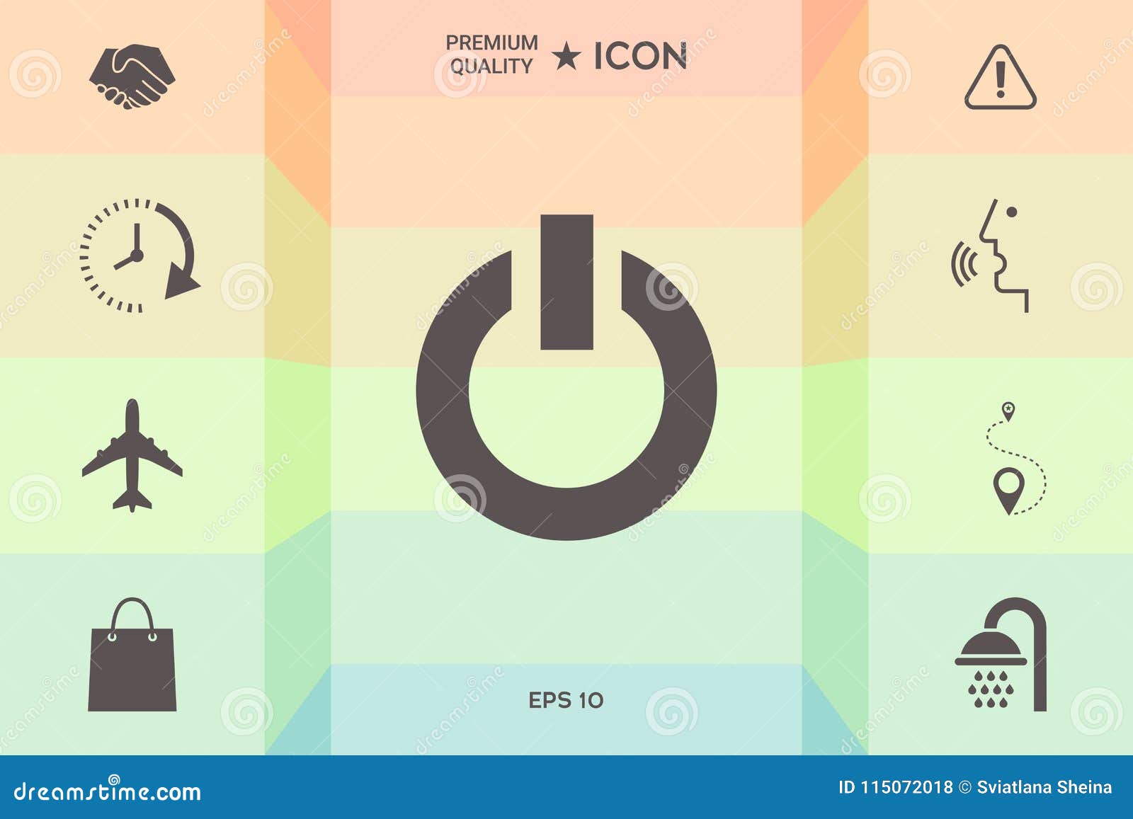 Power button icon stock vector. Illustration of electric - 115072018
