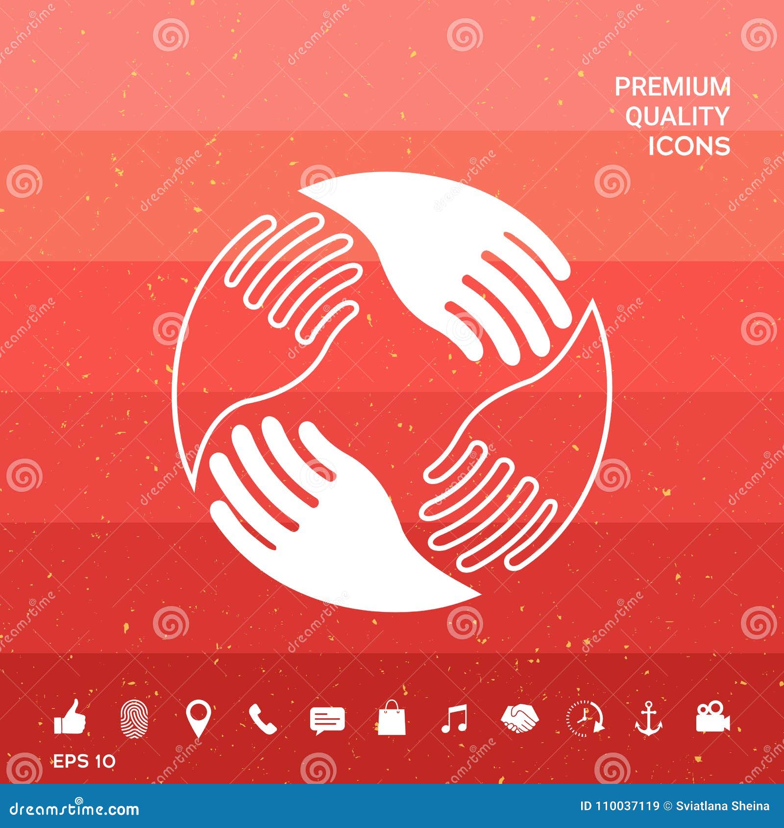 Teamwork Hands. Human Connection Logo Stock Vector - Illustration of ...