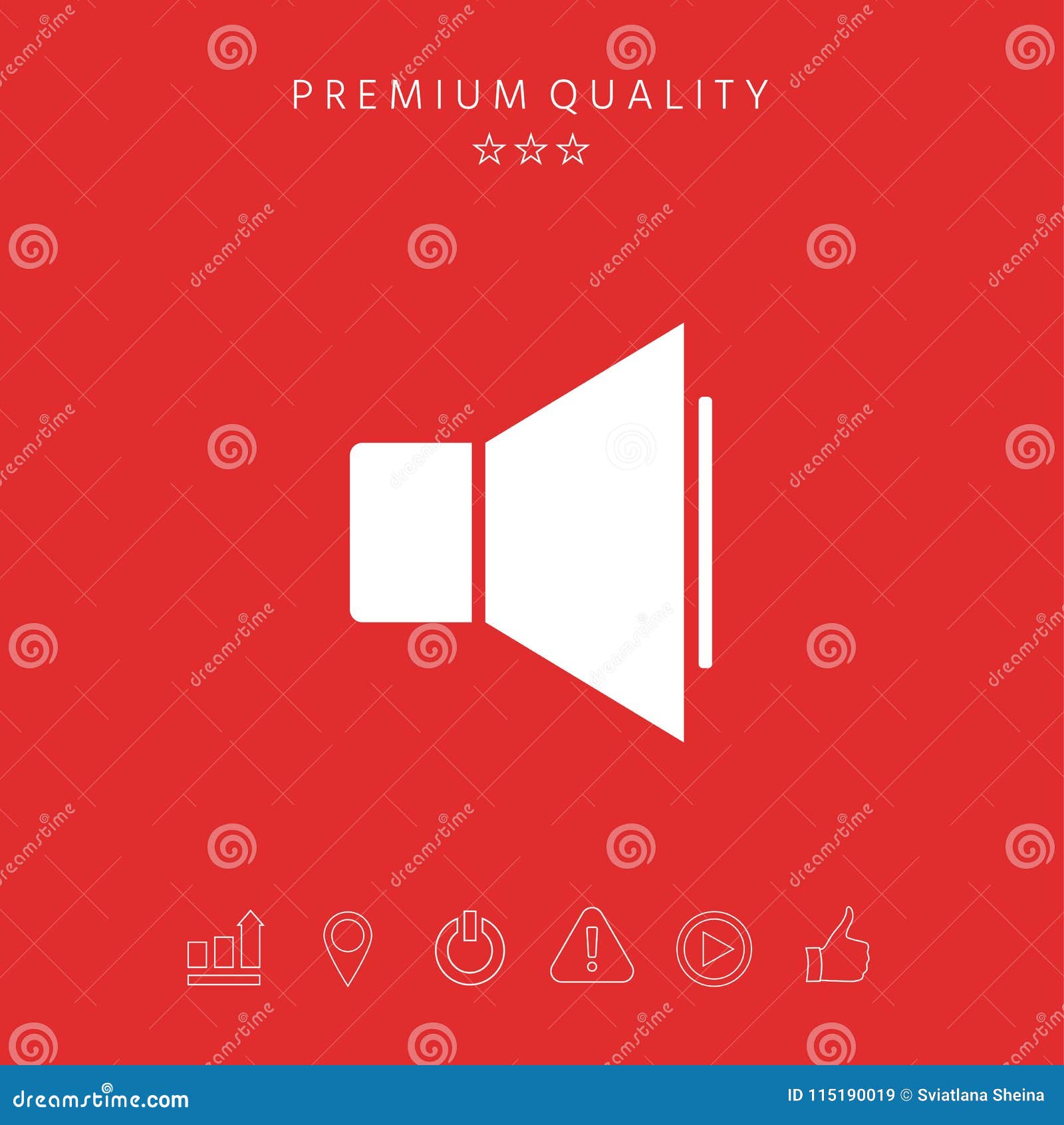 Volume icon symbol stock vector. Illustration of isolated - 115190019
