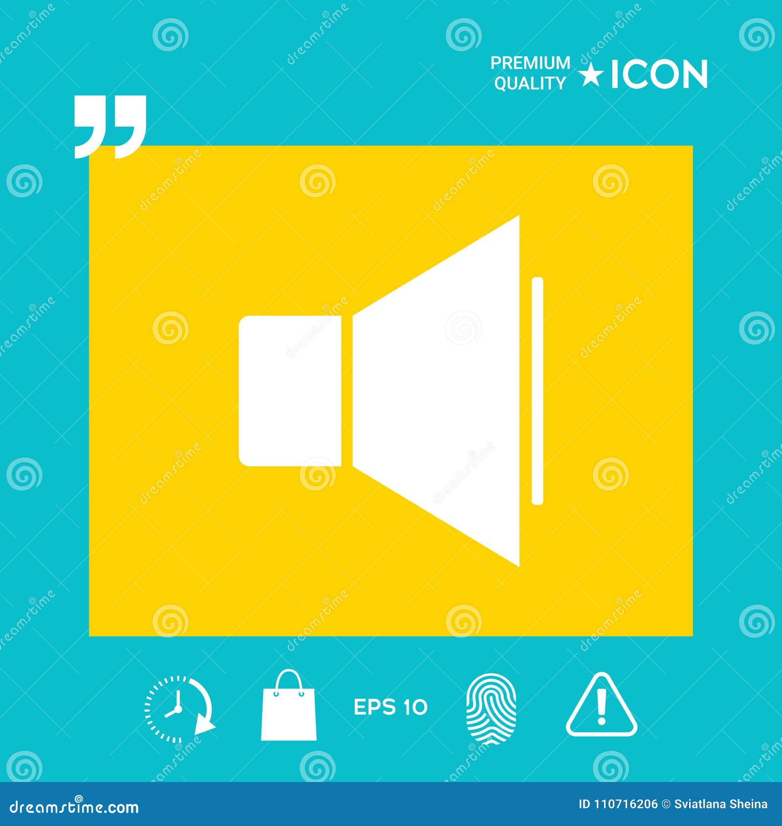 Volume symbol icon stock vector. Illustration of noise - 110716206