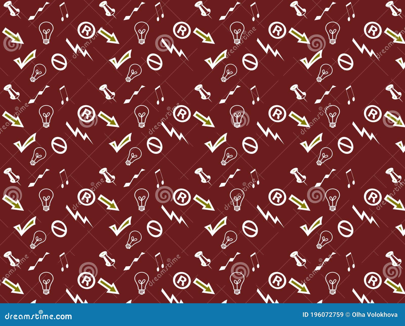 Signs and Symbols on a Red Background Stock Illustration - Illustration ...