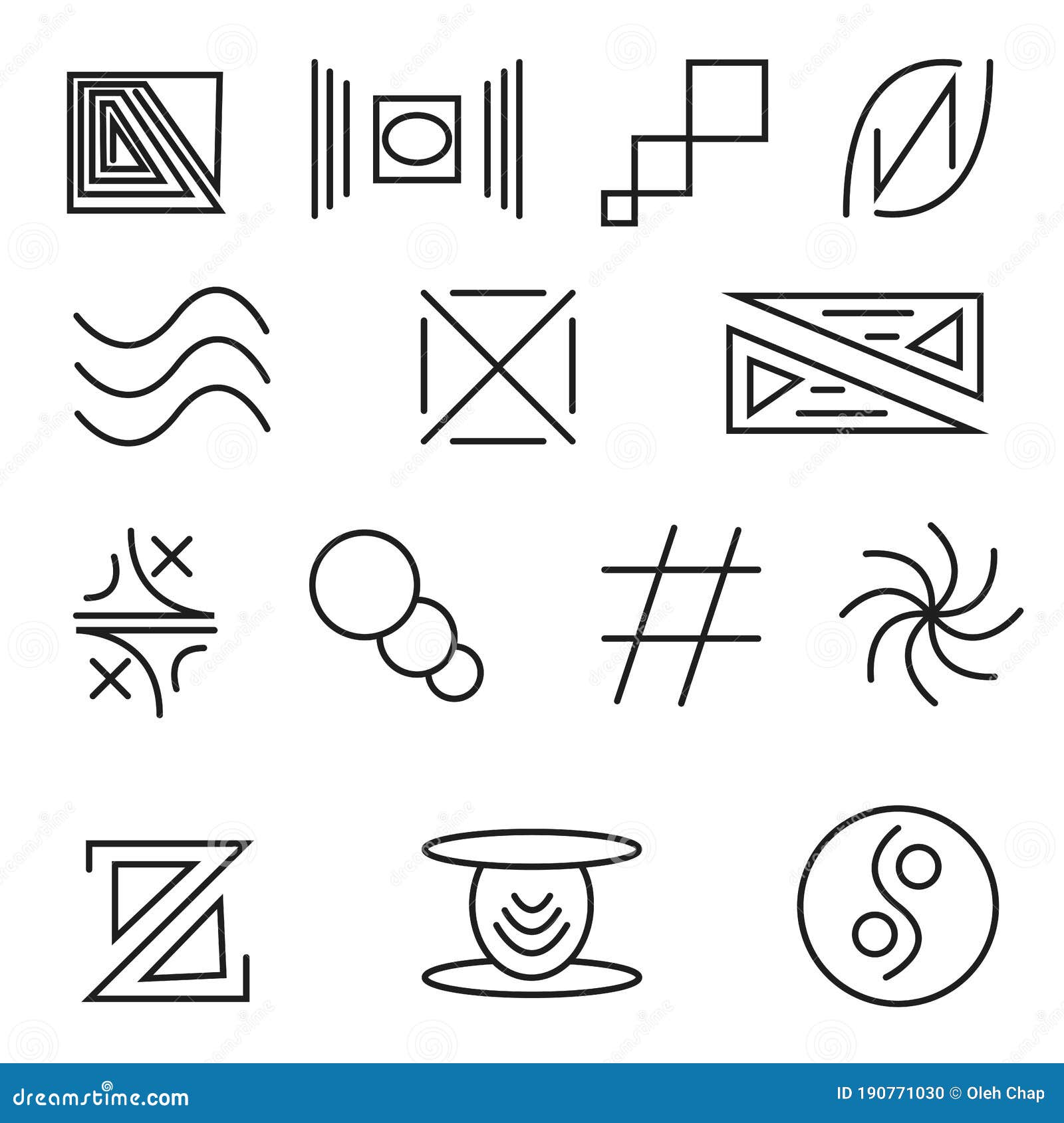 Signs, symbols. stock vector. Illustration of signs - 190771030