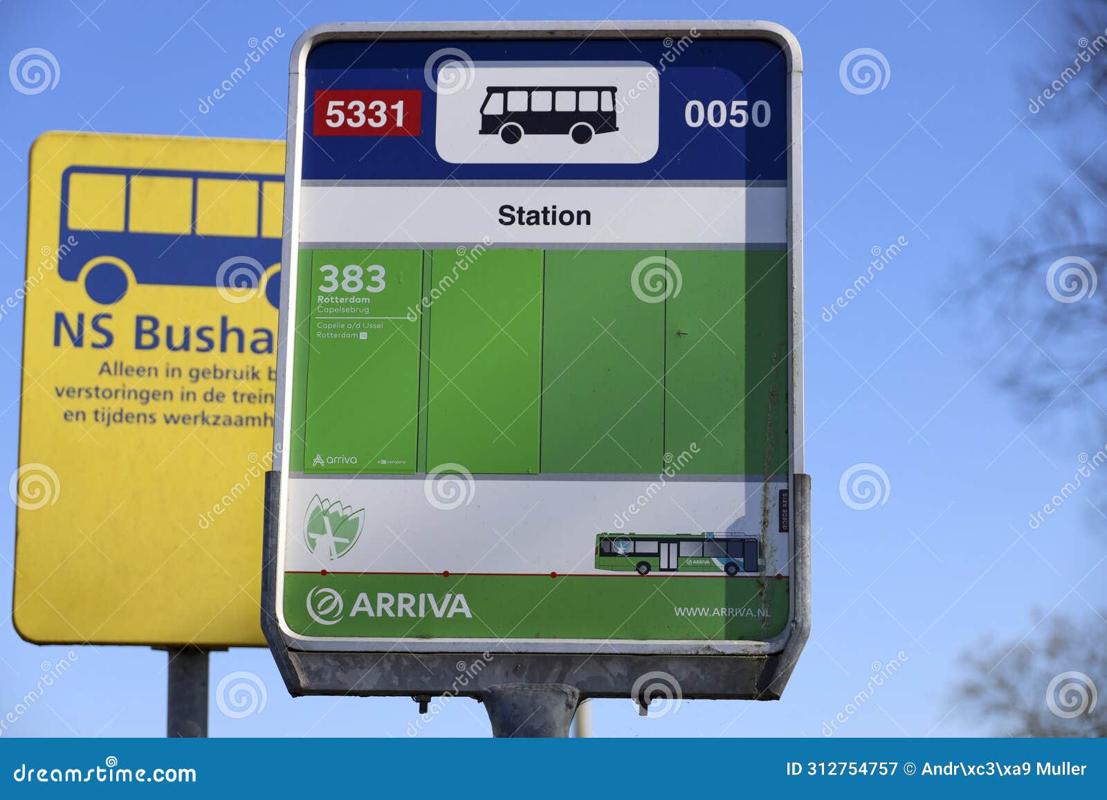 Signs for Temporary Bus Stop for NS Buses instead of Trains during ...