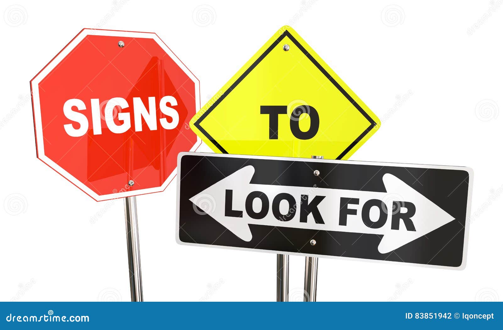 Signs To Look for Watch Caution Warning Stock Illustration ...