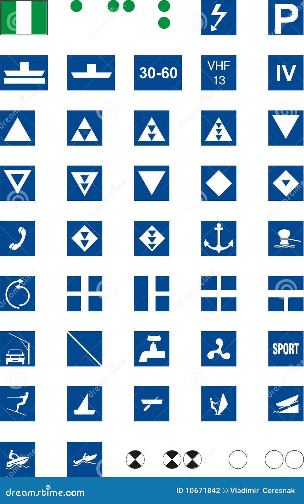 Signs Traffic River, Informative Stock Vector - Illustration of lake ...