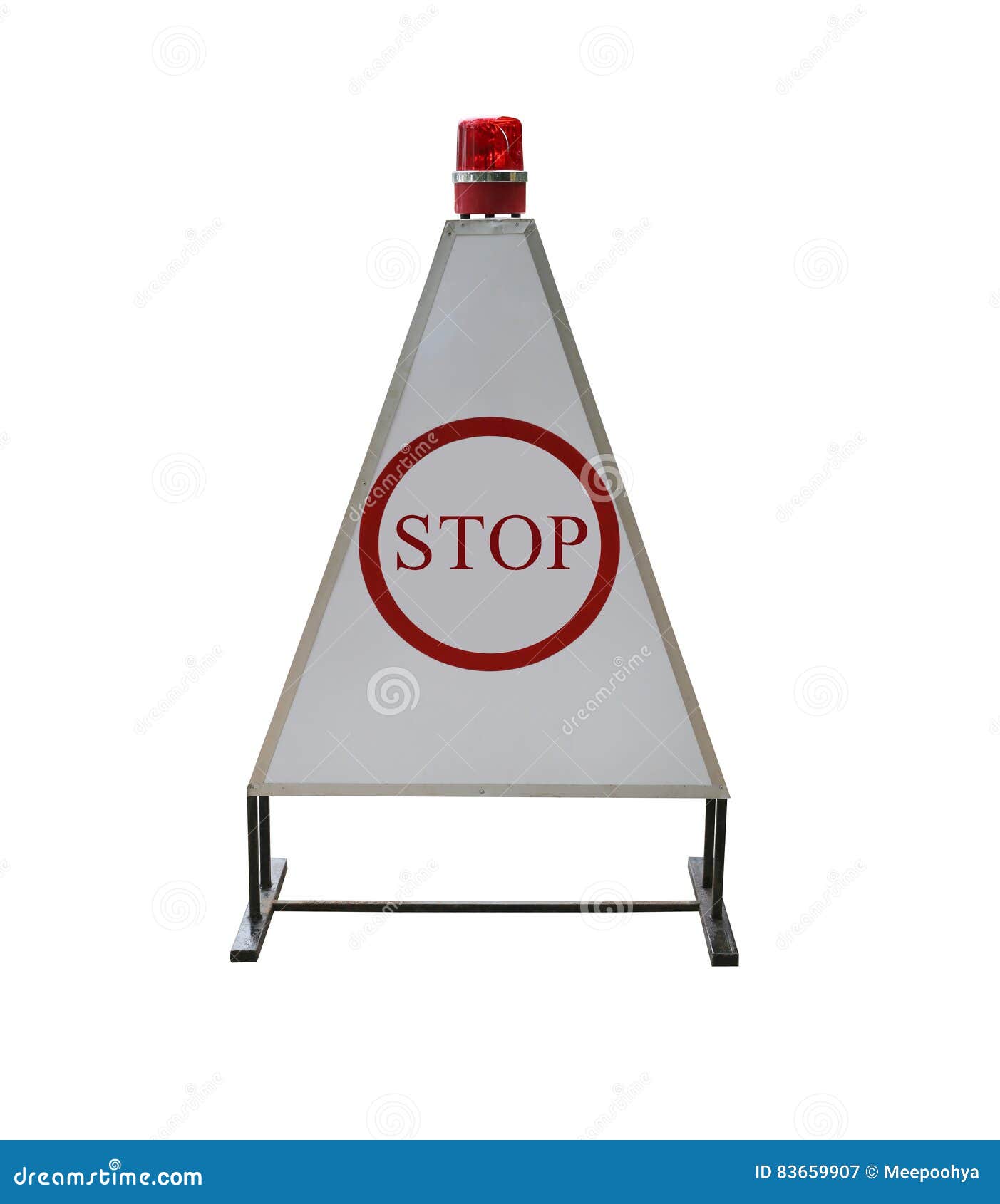 Signs Traffic of the Stop To Check Isolated on White Background. Stock ...