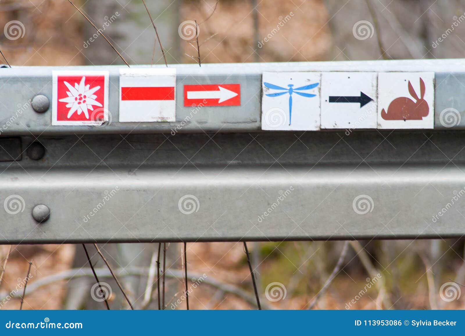 Signs On A Trail Stock Photo | CartoonDealer.com #113953086