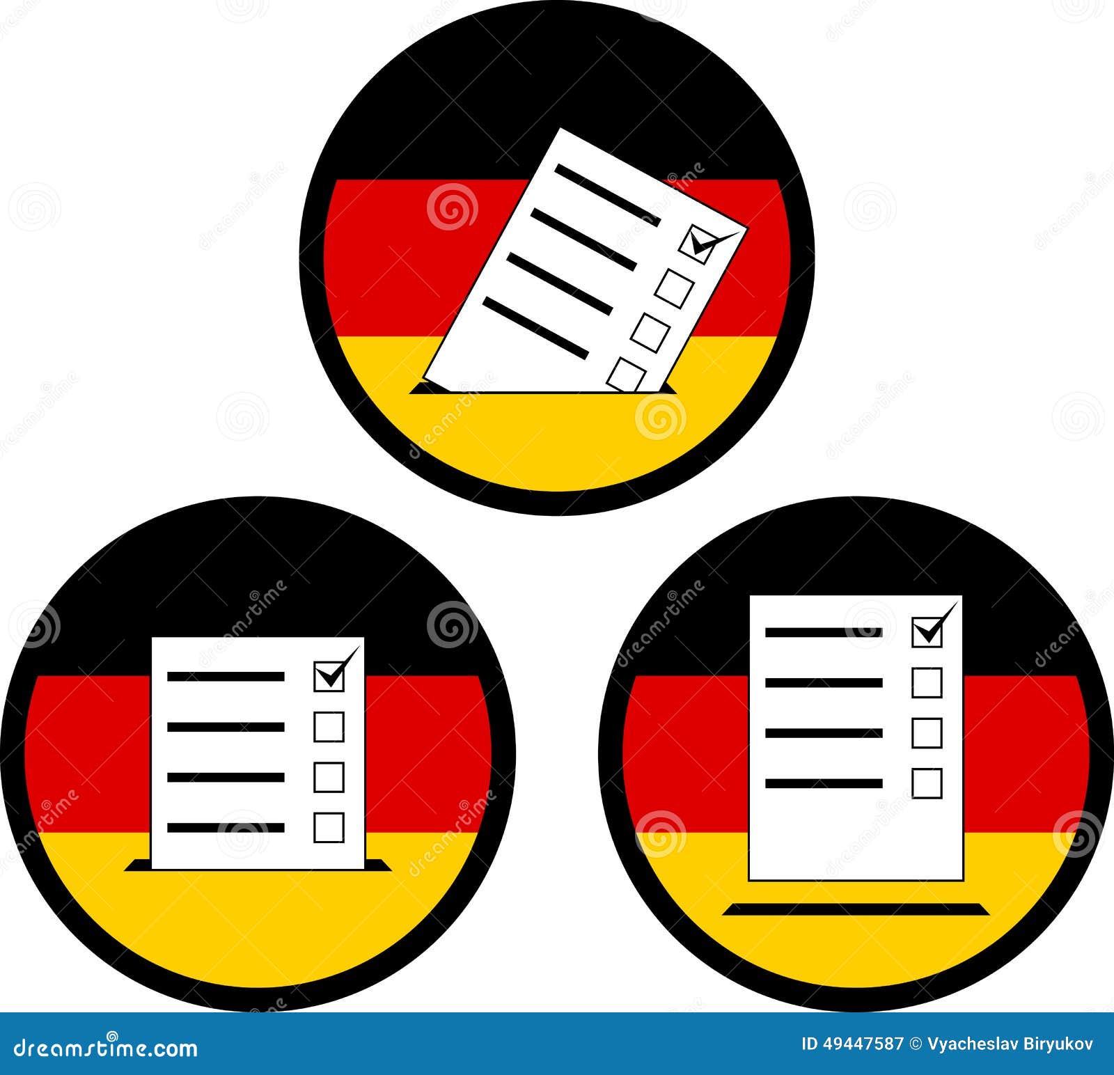 Signs of voting in germany stock vector. Illustration of candidate ...