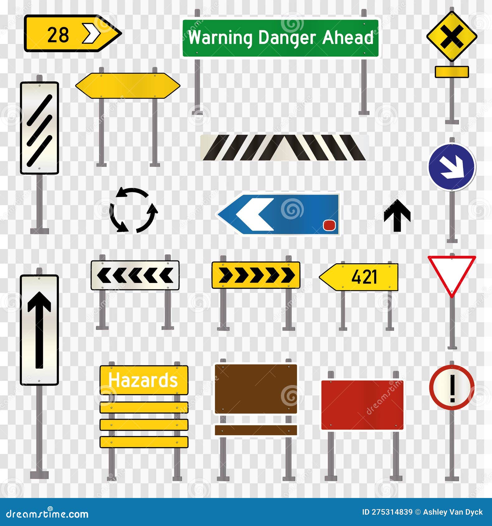 A Set of Traffic Sign Vectors Stock Vector - Illustration of vector ...