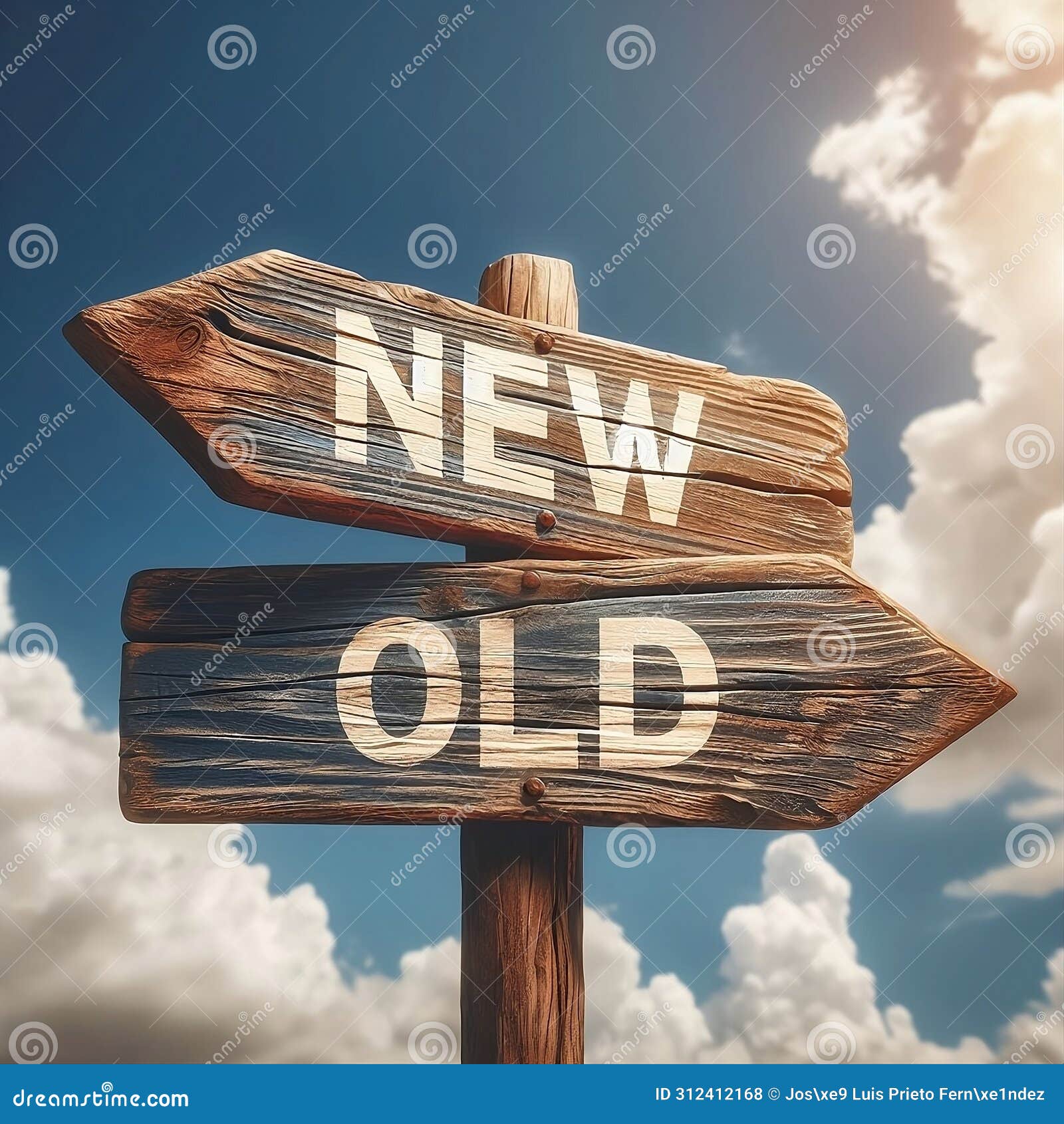Signs with the Word New and Old Stock Illustration - Illustration of ...