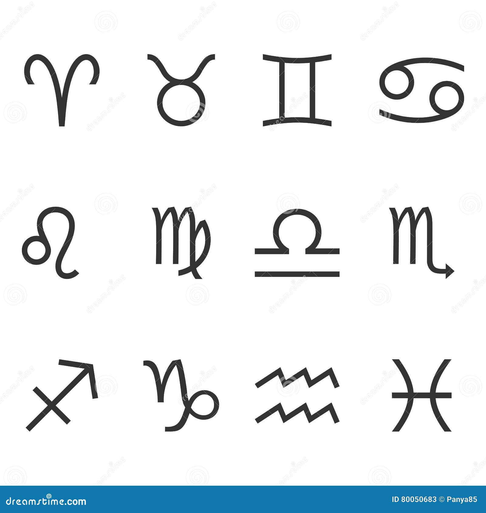 Signs of the Zodiac - the Twelve Star Signs. Stock Vector ...