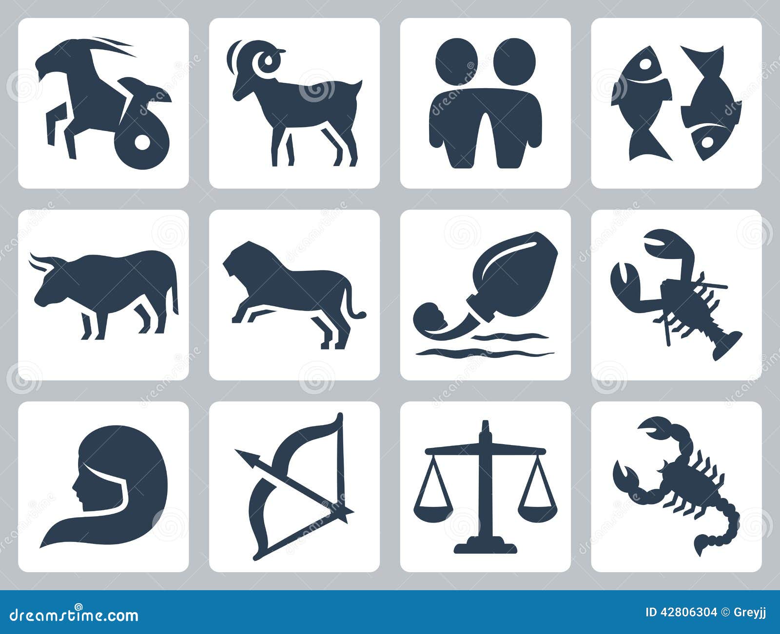 Signs of the Zodiac Vector Icons Stock Vector - Illustration of ...