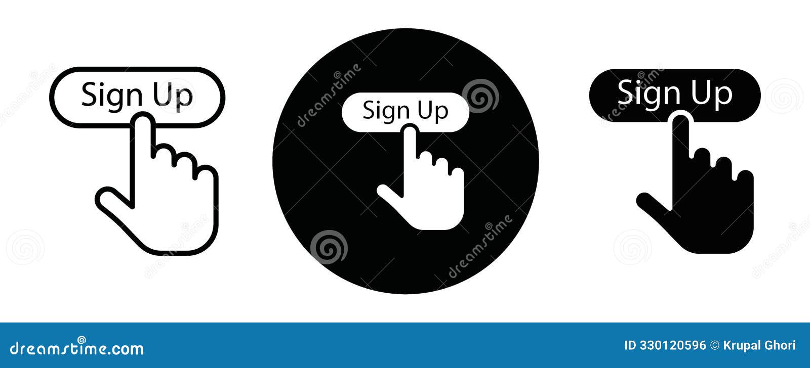 Signup Outline Icon Collection or Set. Signup Thin Vector Line Art ...