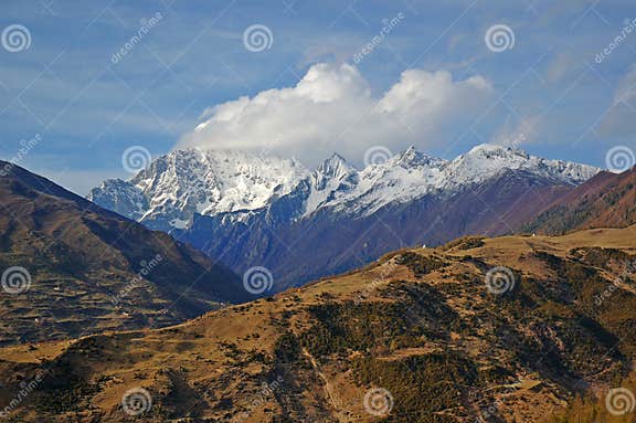 Siguniang Mountain stock image. Image of china, peak, sichuan - 9519929