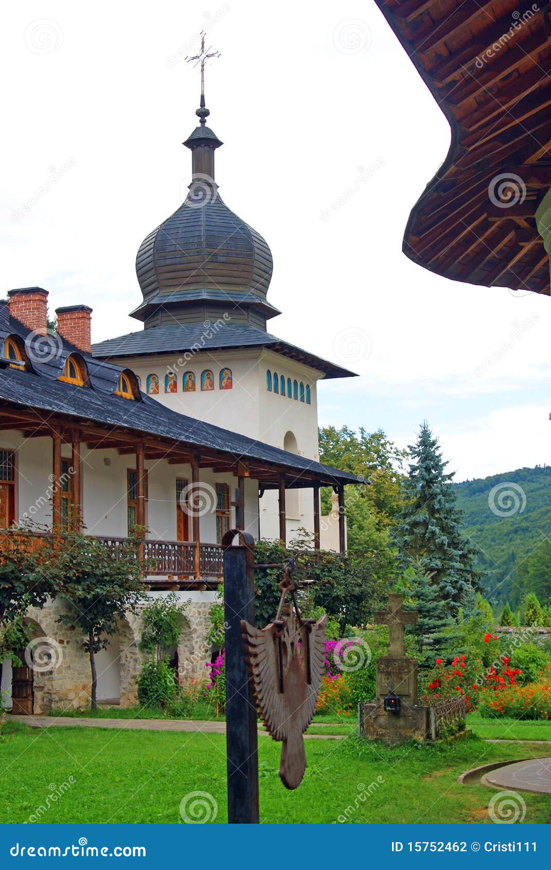 Sihastria Monastery in Moldavia Romania Stock Photo - Image of father ...