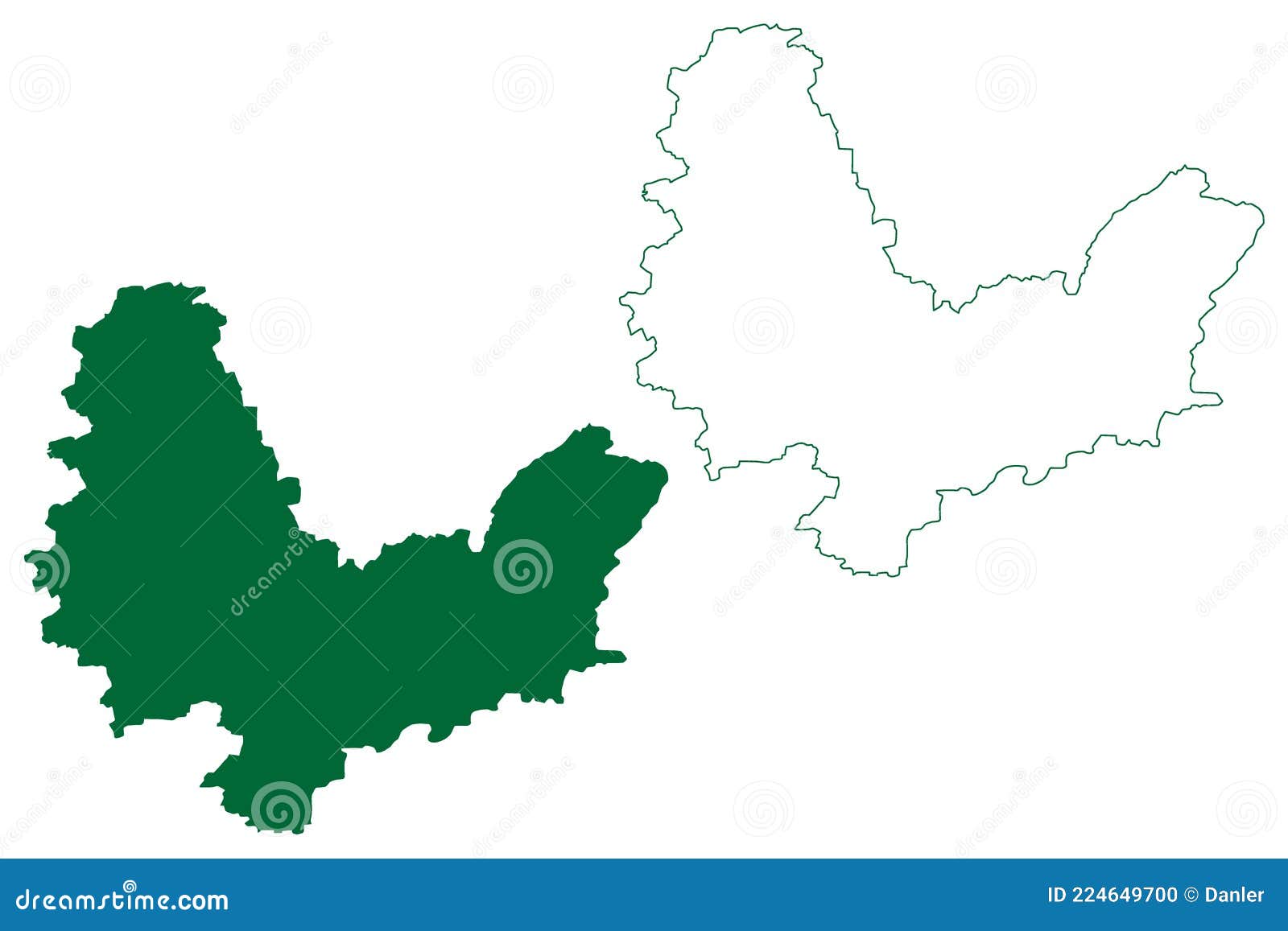 Sikar District Rajasthan State, Republic of India Map Vector ...