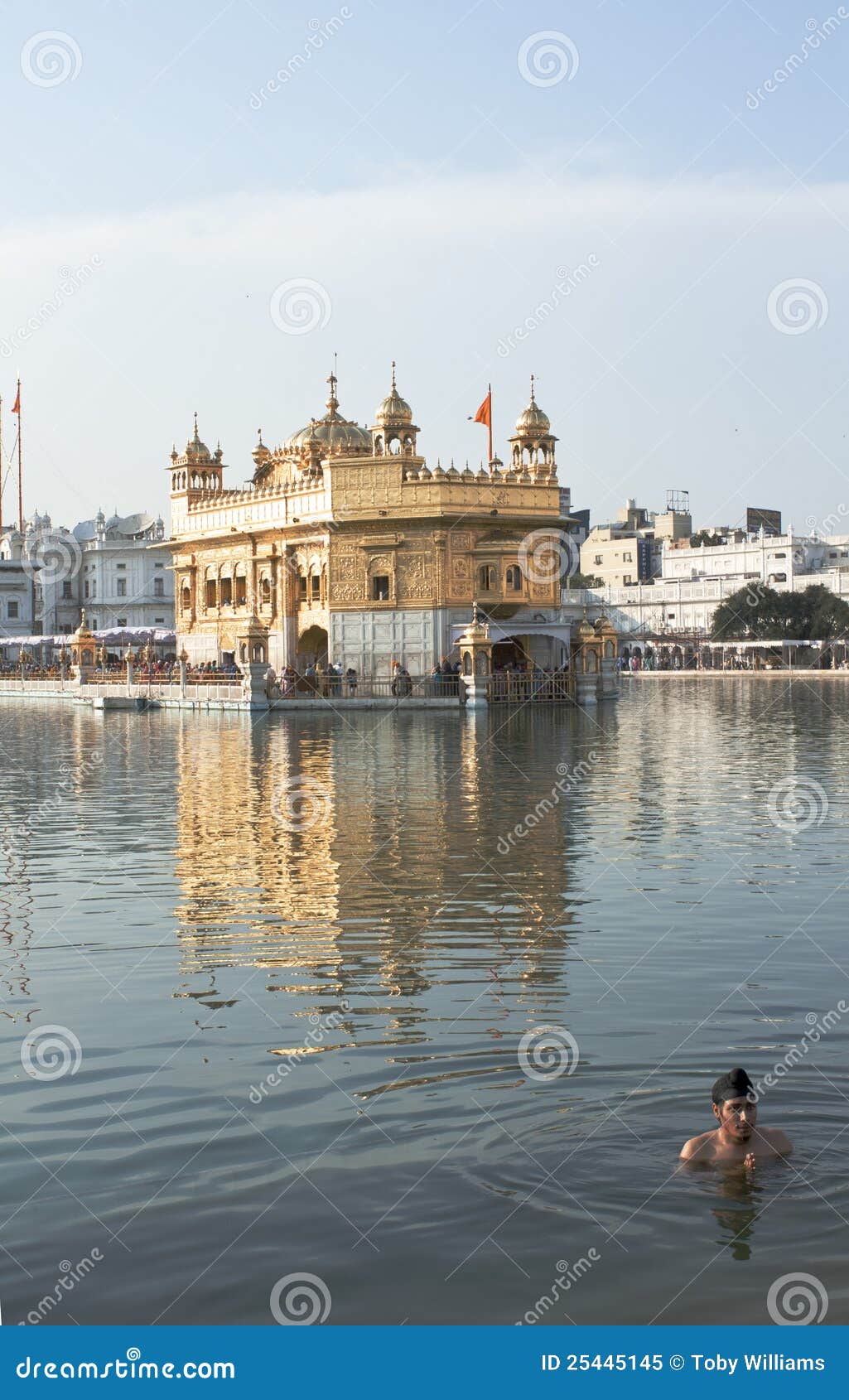 Sikh Bathing at the Golden Temple in Amristar Editorial Image - Image ...
