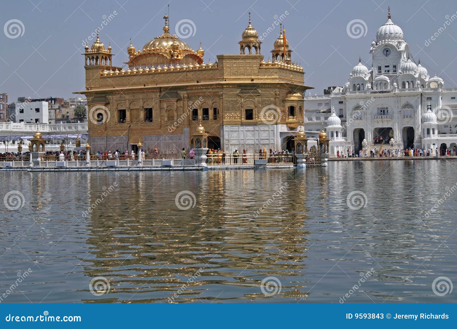 Sikh Golden Temple stock image. Image of amritsar, blue - 9593843